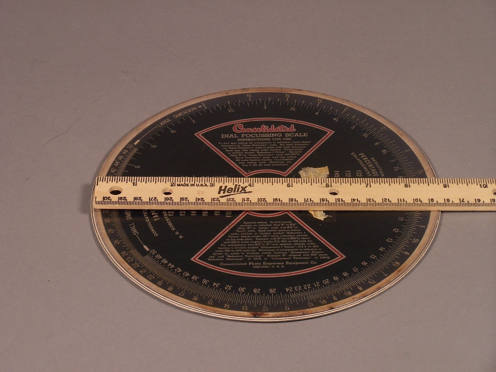 Vintage Consolidated Dial Focusing Scale and Exposure Computer Camera ...