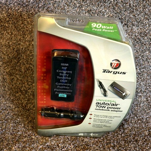 Targus UNIVERSAL DC Auto/Air 70W Power Notebook Adapter 90 Watt Peak | eBay