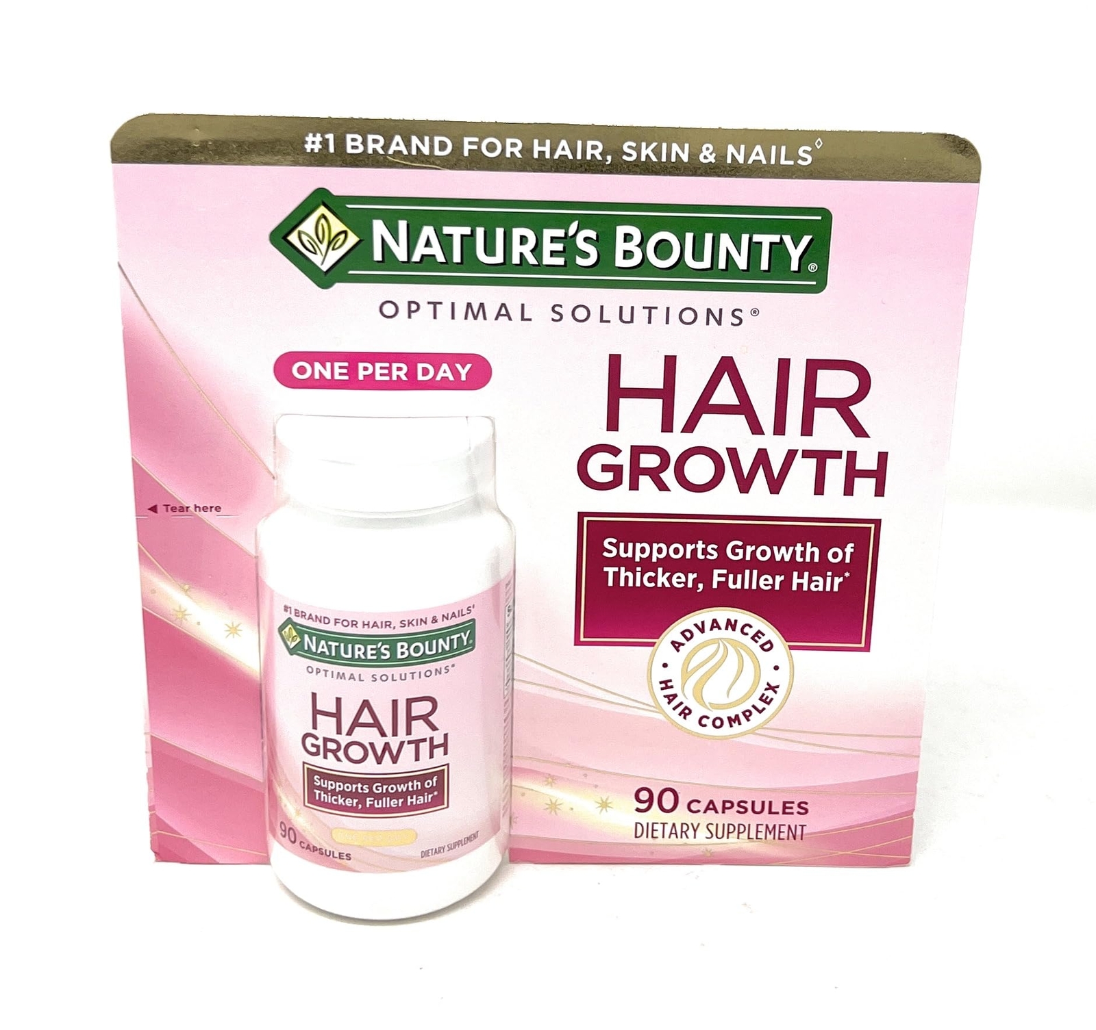 Nature's Bounty Hair Growth Supplement, 1 Per Day, Clinically Shown to ...