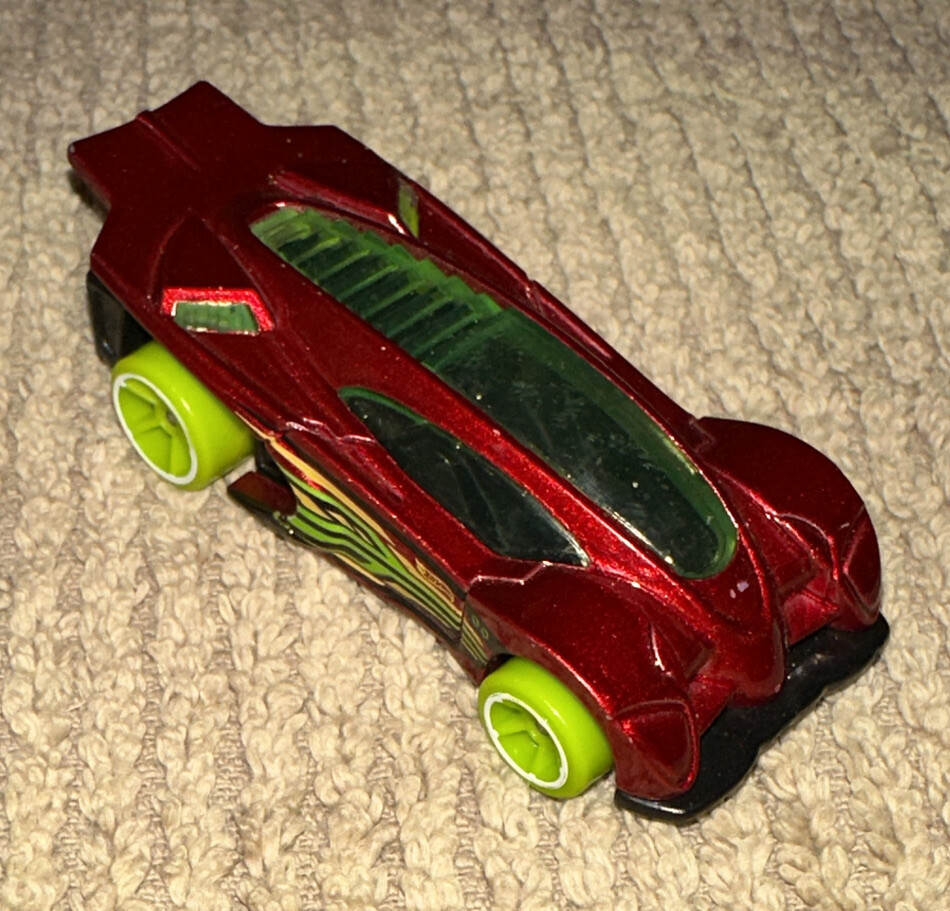 2014 Hot Wheels Side Draft, Red with Green Wheels | eBay