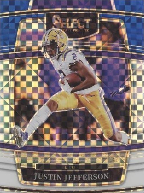 2022 Panini Select Draft Picks - Concourse Justin Jefferson #49 Blue ...