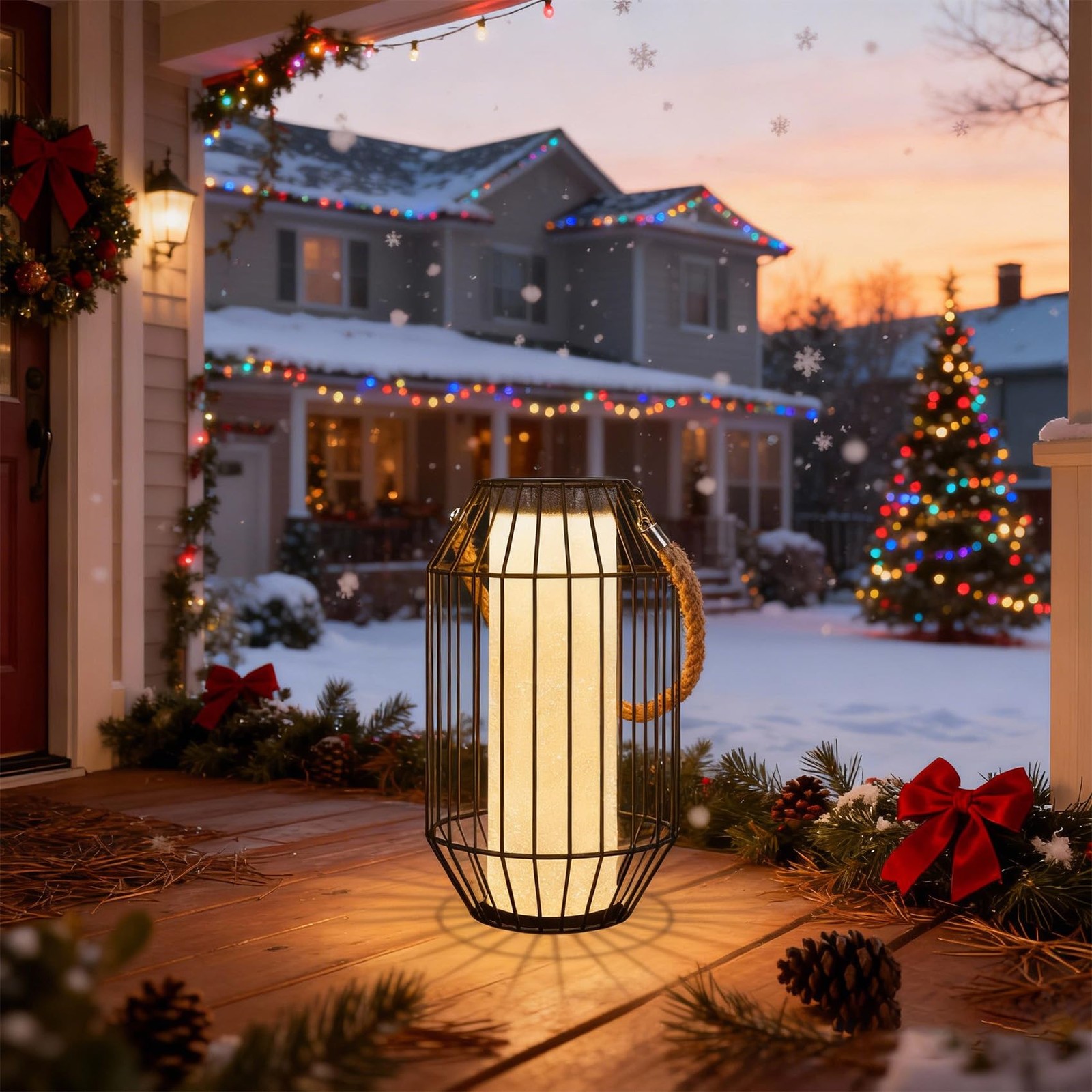 Large Solar Lanterns Outdoor Rechargeable Hanging/Standing Lantern ...