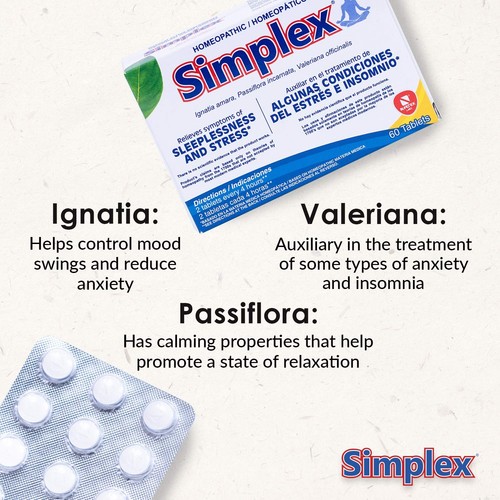 Nartex Simplex Homeopathic Sedative Tablets, 60 Count | eBay