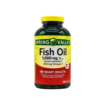 Spring Valley Fish Oil Softgels, 1000 mg, 300 Count Sticker Sticker | eBay