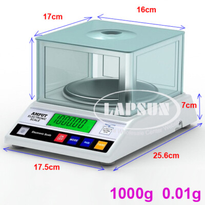 1000g x 0.01g 1KG High Accurate Jewelry Gram Gem Coin Balance Weight ...