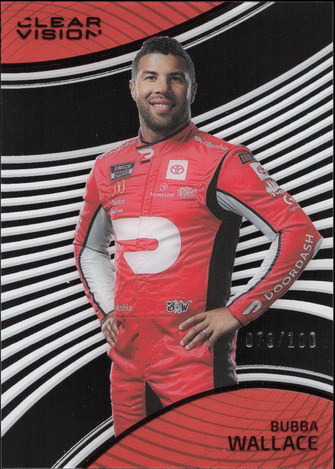2023 Panini Chronicles - Clear Vision Bubba Wallace #3 Red /100 for ...