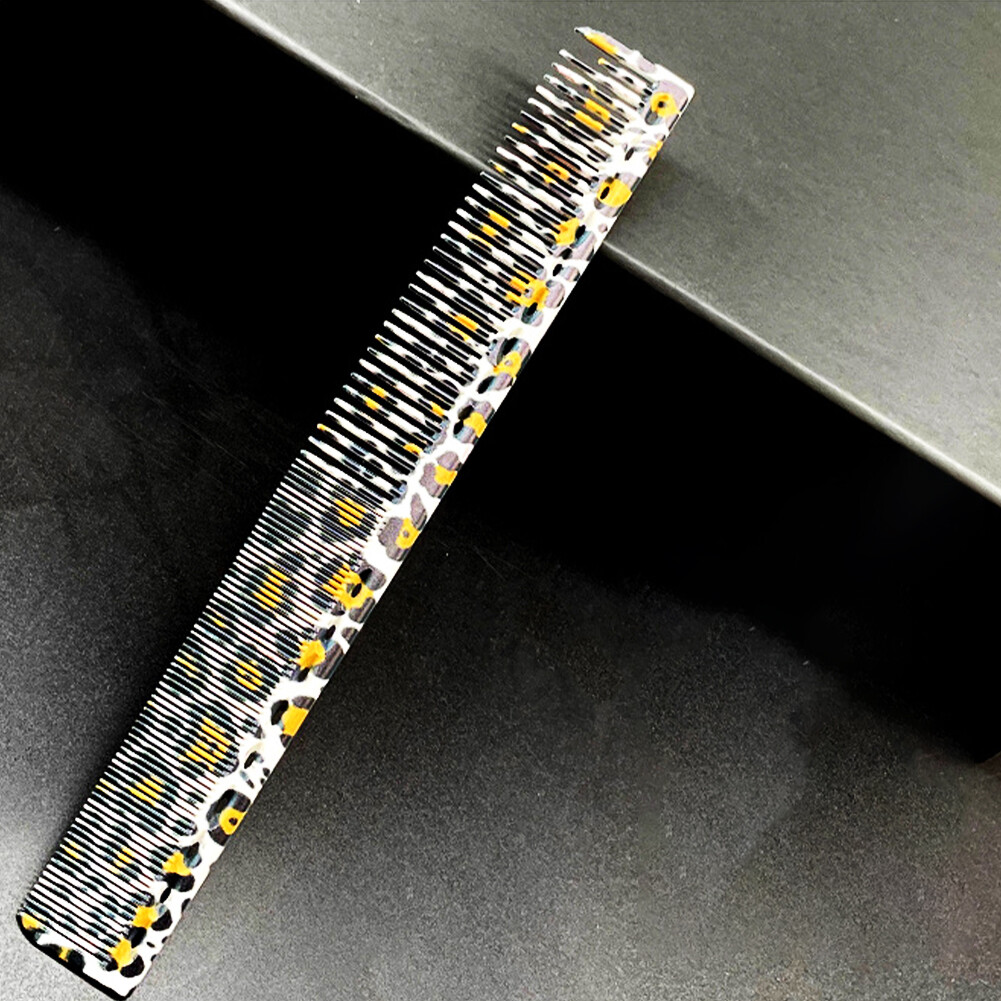 2pcs Styling Tool Hairdressing Comb Kit Fine Tooth Home Salon Leopard ...