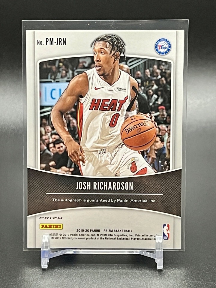 2019-20 Panini Prizm Josh Richardson Penmanship Orange Cracked Ice Auto ...