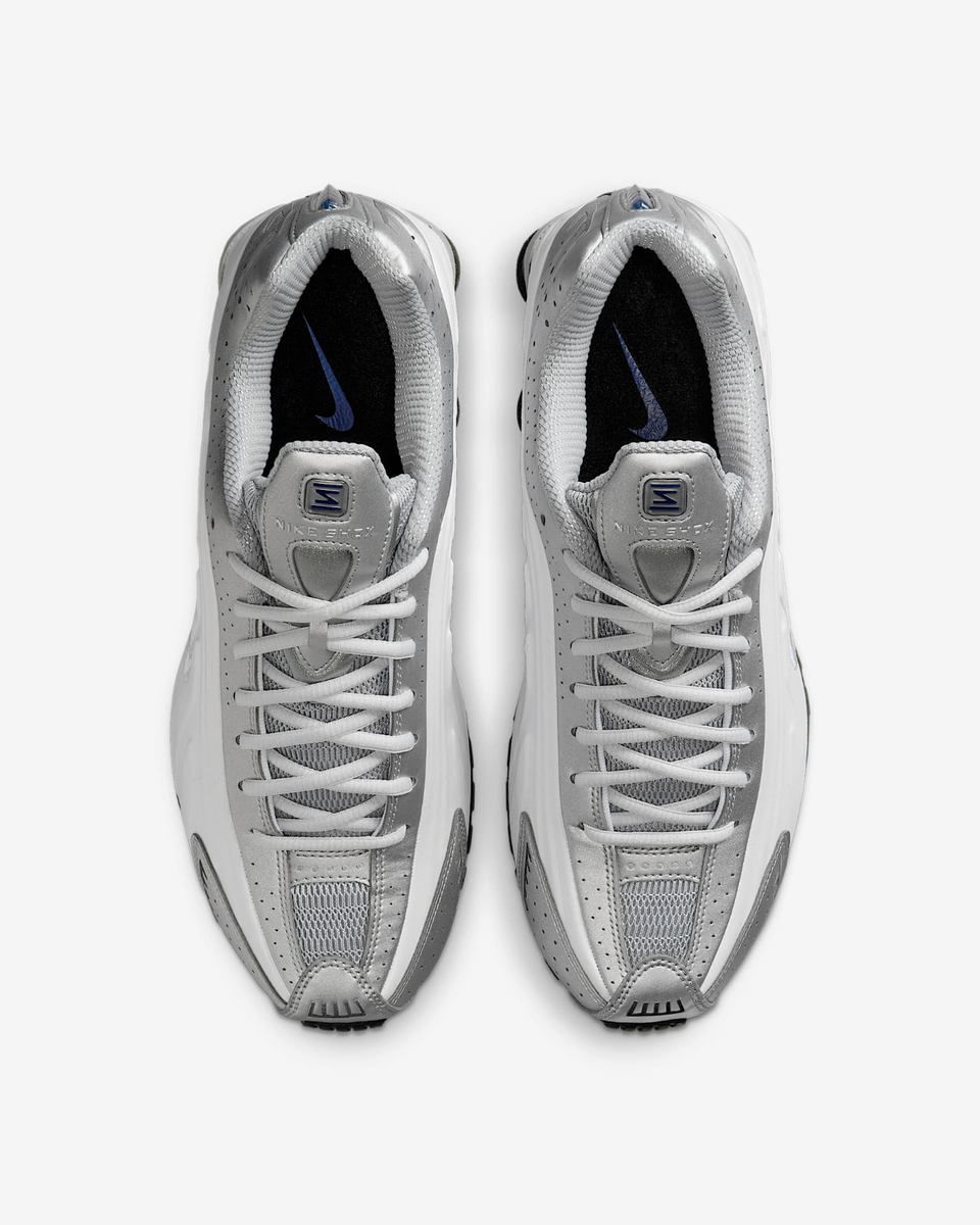 Nike Shox R4 Metallic Silver White Deep Royal Blue HQ1988-102