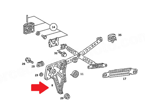NEW MERCEDES-BENZ S-CLASS W126 FRONT LEFT WINDOW REGULATOR A1267201346 ...