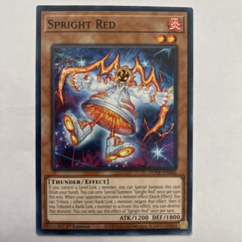 Yugioh! Spright Red - POTE-EN006 - Common - 1st Edition Near Mint ...