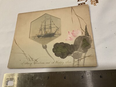 ORIGINAL RARE CIVIL WAR USN CHRISTMAS / NEW YEAR CARD FROM CIVIL WAR ...