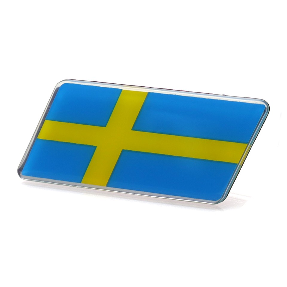 Swedish Gold Nordic Cross Grille or Trunk Emblem Badge For Volvo Saab ...
