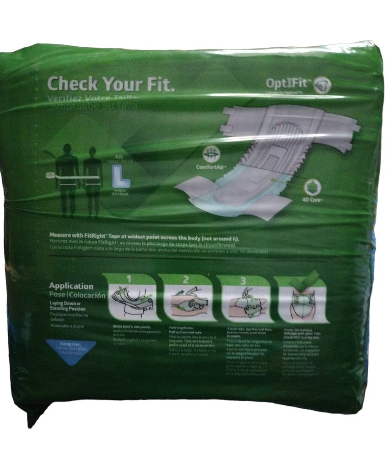 Fit Right Adult Diapers Large Incontinence Underwear, Leak Protection ...