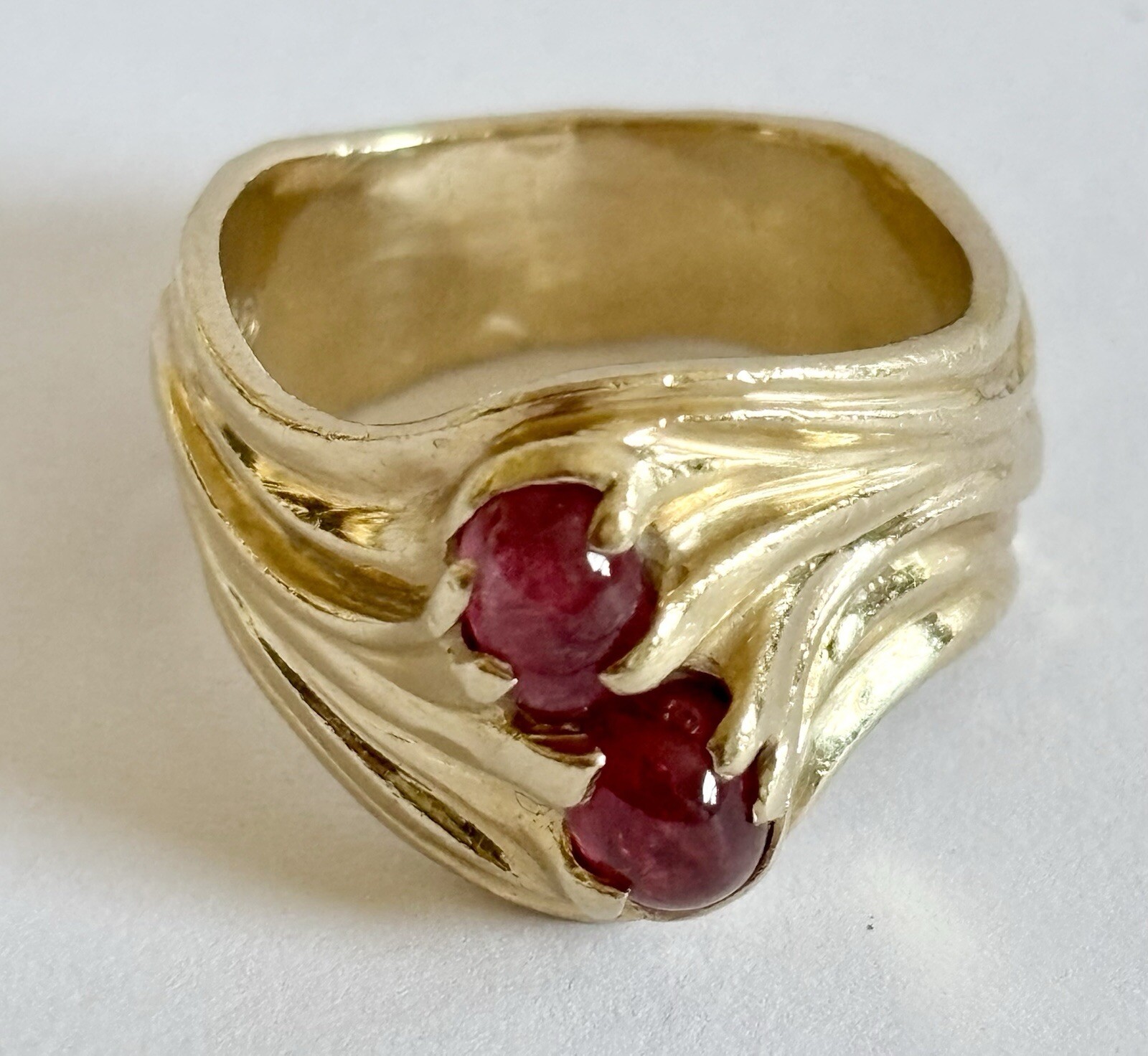 RETIRED JAMES AVERY SOLID 14K GOLD WIDE SWIRL RING CA… - Gem