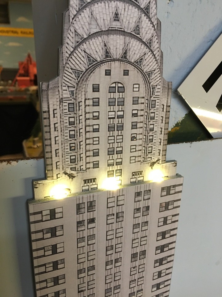 HO Scale- Chrysler Building - Scratch Built Skyscraper Flat w/ LED ...