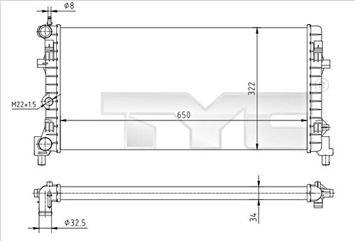 TYC Radiator For SKODA SEAT VW AUDI Fabia II III Rapid Roomster St A1 ...