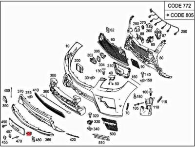 Genuine MERCEDES W166 GLE W166 M-CLASS License plate holder 1668850681 ...
