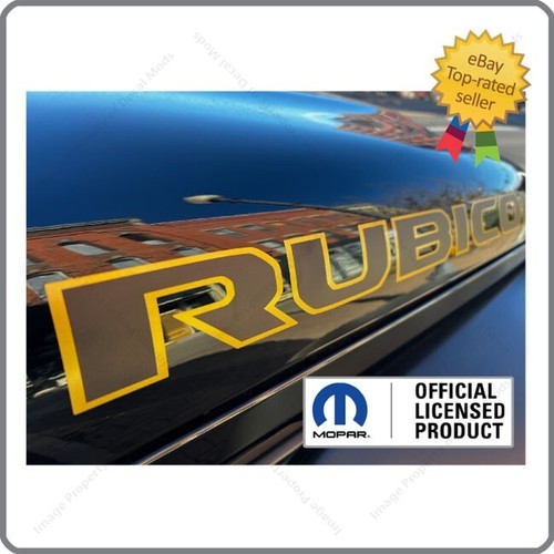 Hood side decals set Jeep RUBICON 392 Stickers Graphics Gold vinyl ...