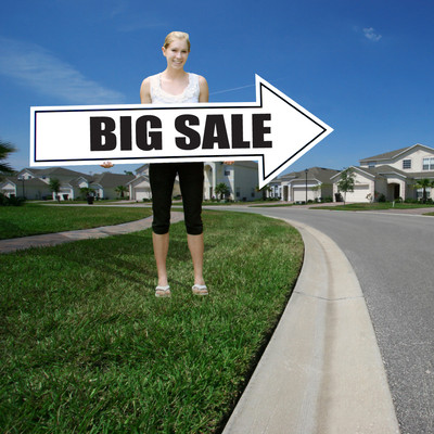 Big Sale Arrow Signs (2) w/spider stakes - 65"x29" - Corrugated Plastic ...