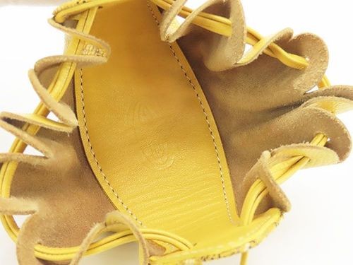 GOYARD Women's Drawstring Pouch mini Bag Herringbone Bourse Yellow ...