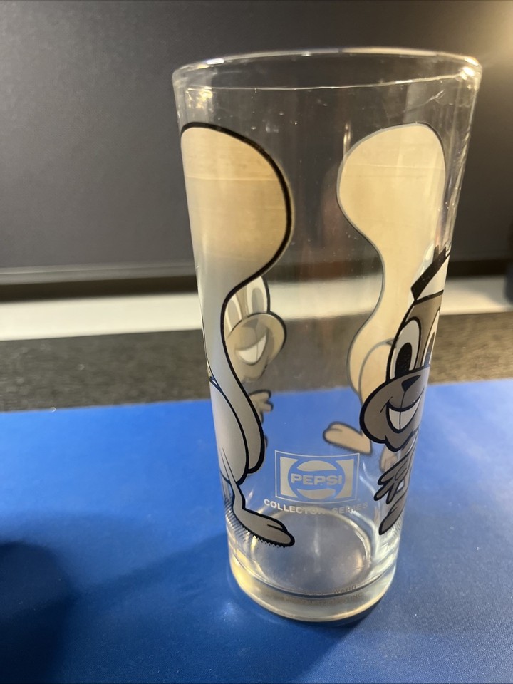 Rocky RARE HTF GRAY P.A.T Ward Cartoons Rocky Bullwinkle Pepsi Glass ...