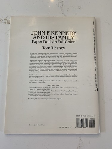President Paper Dolls: John F. Kennedy and His Family Paper Dolls Book ...