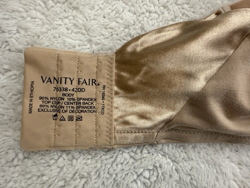 Vanity Fair Bra Women 42DD Beige Illumination Full Figure Zone In ...