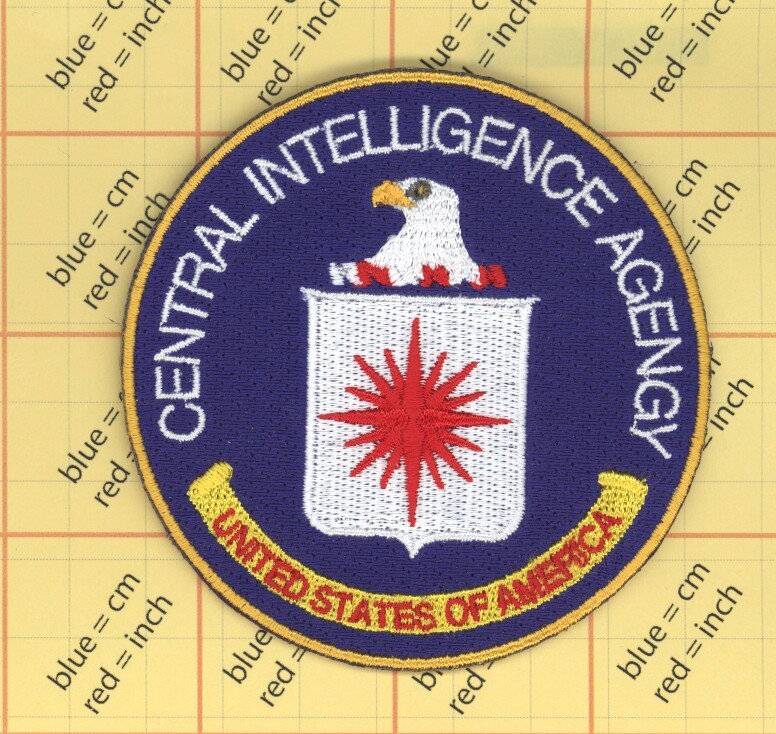 CIA Seal Embroidered Iron on Patch Police TOP QUALITY Centarl ...
