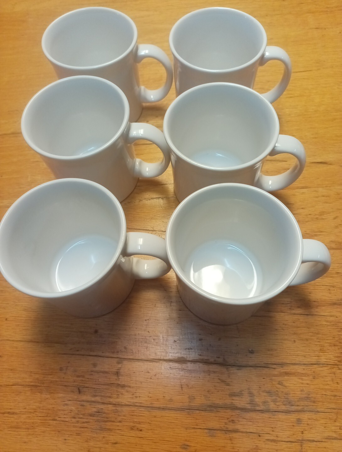 White Fiestaware Coffee Cups D Handle Set Of 6 | eBay