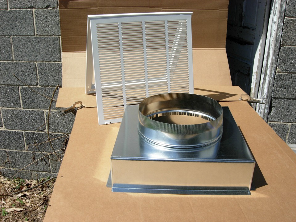 20"x20" furnace return air kit,with filter grille,box, and 16" collar ...