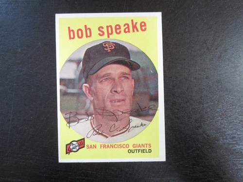 1959 Topps # 526 Bob Speake Autograph Signed Auto Card (M2) San ...
