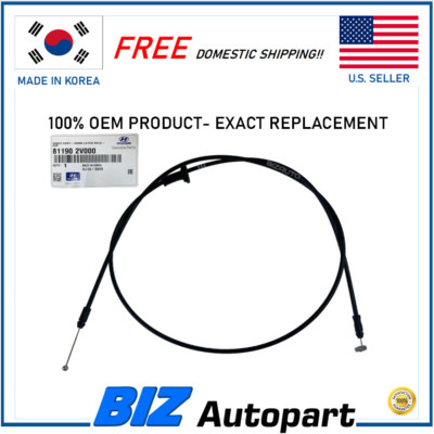 Genuine Hood Latch Release Cable for 2012-2017 Hyundai Veloster # 81190 ...