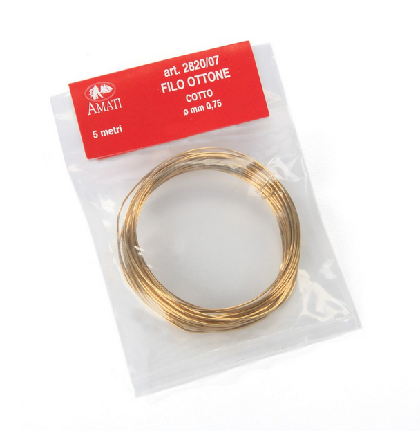 Filo in ottone per modellismo spessore 1 0,75 0,50 0,25 mm accessori ...