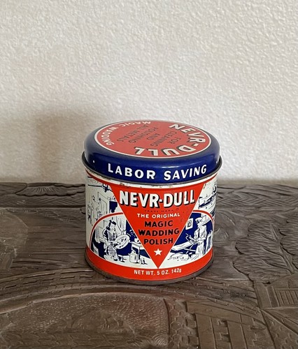 Vintage Antique Never Dull can Magic Wadding Polish Collectable Tin | eBay