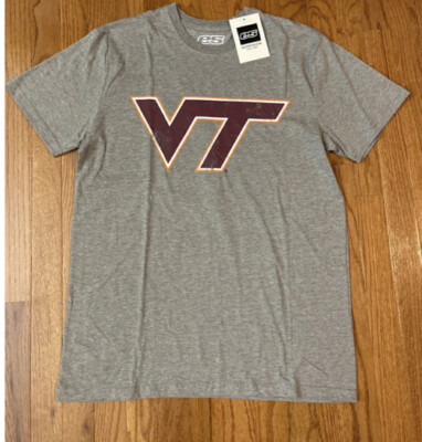Men's VT Virginia Tech Hokies E5 Distressed Logo Short Sleeve Shirt NWT ...