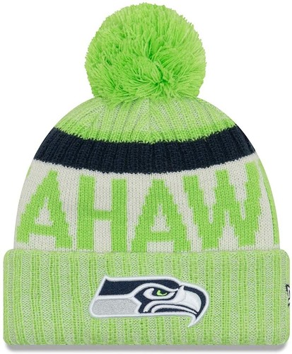 SEATTLE SEAHAWKS NFL NEW ERA Men's Cuffed Knit Winter Hat Logo Beanie w ...