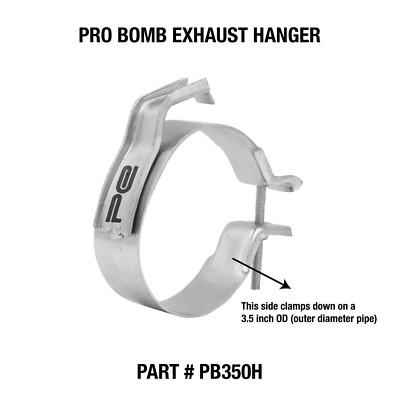 PRO Bomb Exhaust Hanger Clamp 3.5" 89mm Use with Cherry Red Bomb ...