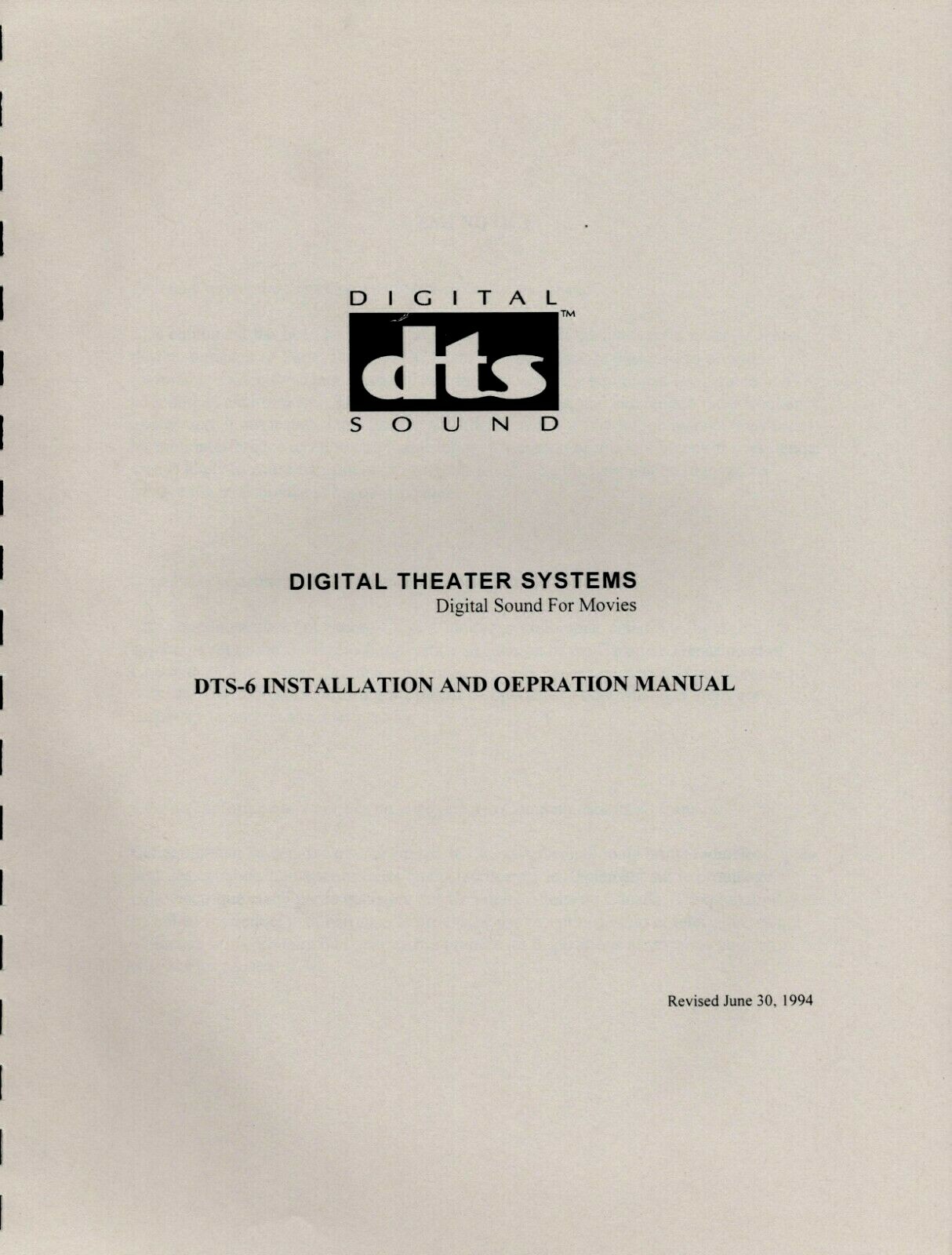 Bedienungsanleitung [pdf-Datei] # dts # DTS-6 Processor+Reader # 35mm ...