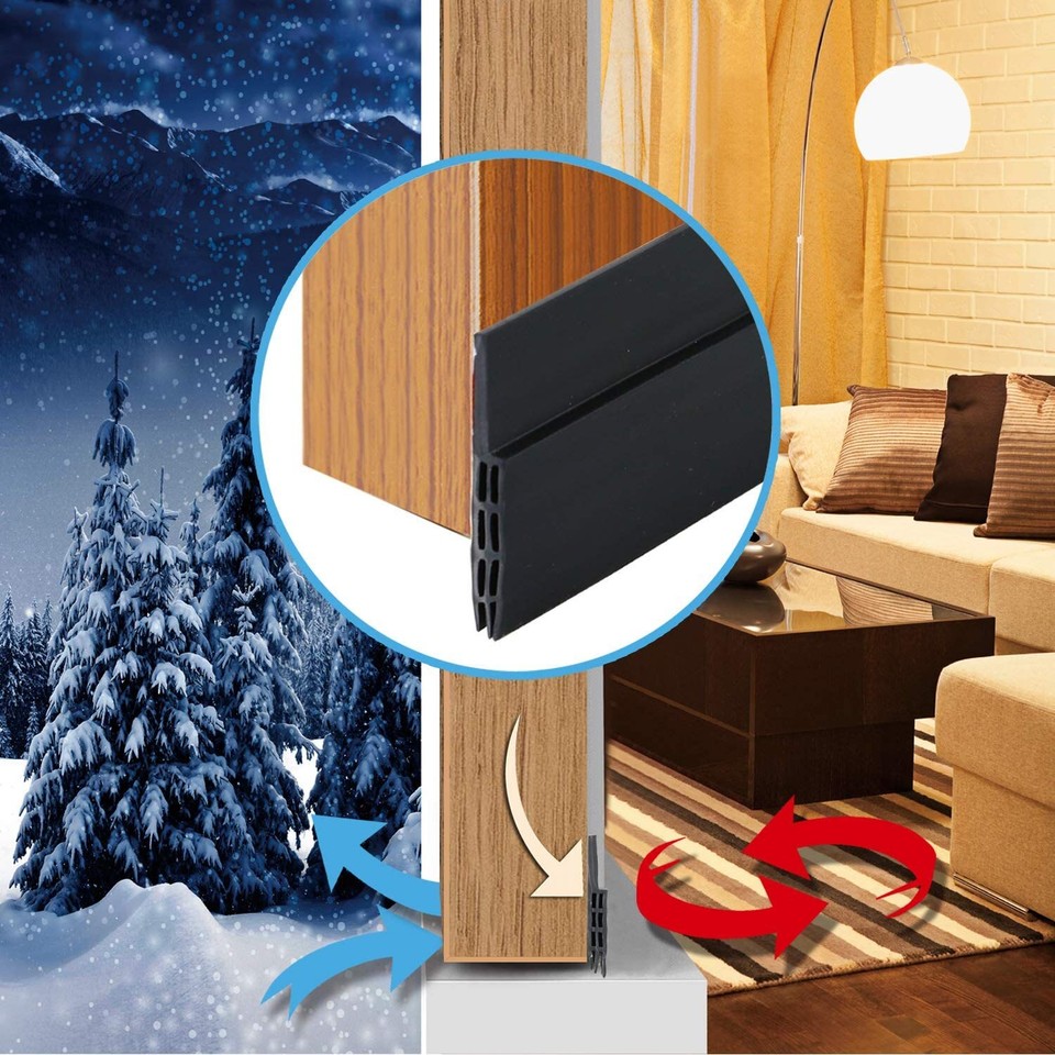 Internal Door Draft Excluder Strip Self Adhesive Tape Bottom Seal ...