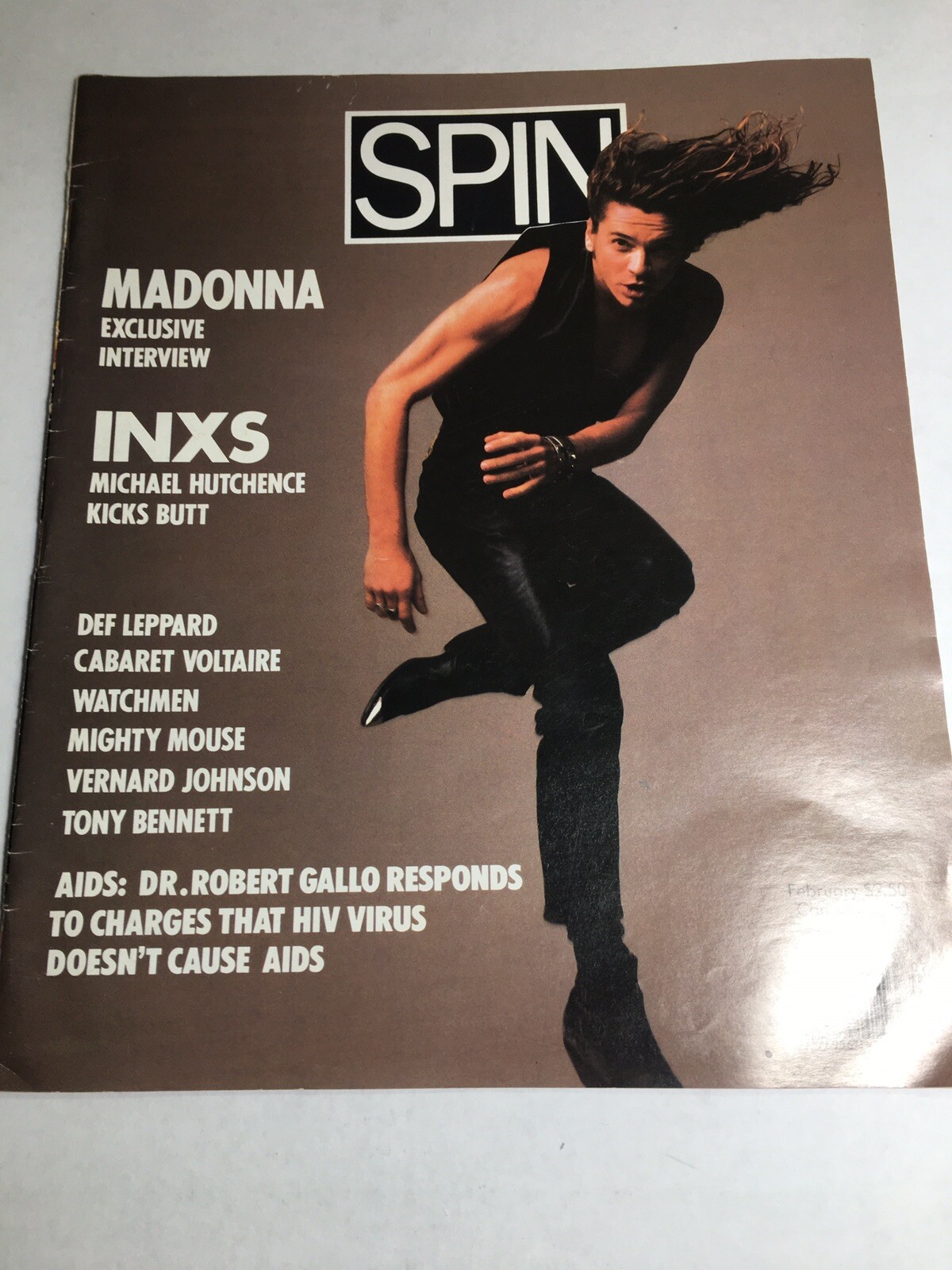 Spin Magazine - INXS Michael Hutchence Cover Clean Cover (No Label) | eBay