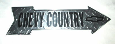 **Unique CHEVROLET CHEVY COUNTRY Diamond-Embosed Metal Arrow Sign #3 ...