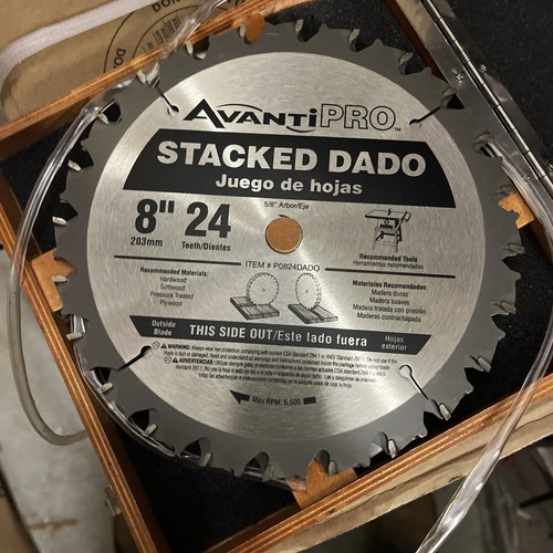 Avanti Pro 8 In. x 24 Teeth Stacked Dado Saw Blade Set Circular Quality ...