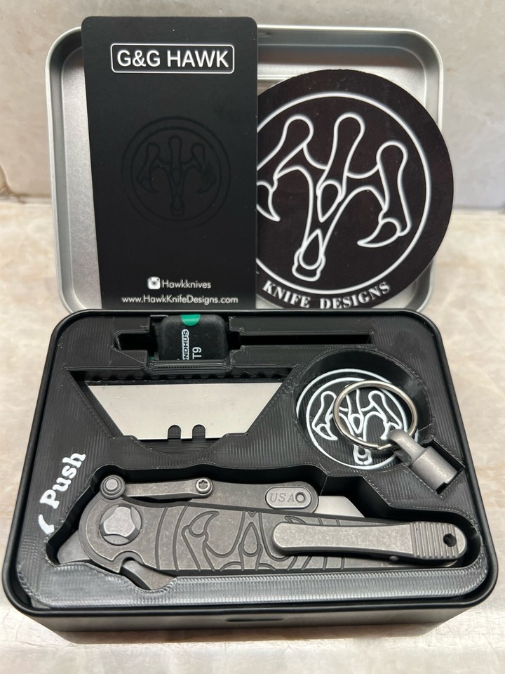G&G Hawk Knives Shortcut Titanium Flipper Utility Knife - New in Box | eBay