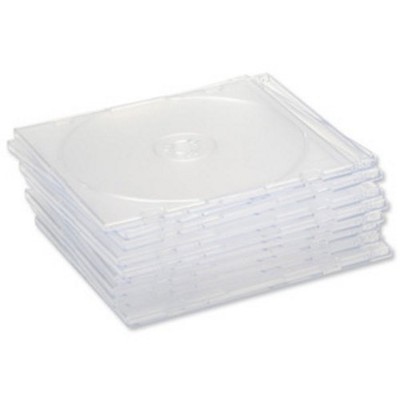 10 x 5.2 mm Slim Clear Plastic Professional CD Cases for 1 Disc Pack of ...