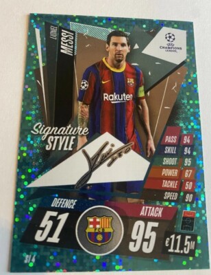 Topps UEFA champions league/Leo Messi/ Signature Style/Full Holo/NM ...