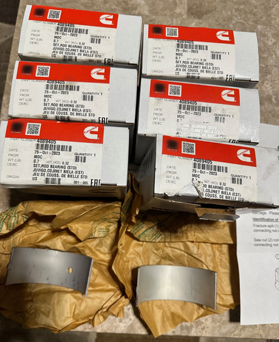 New Cummins ISX QSX Rod Bearing Set of 6- 4089405 | eBay
