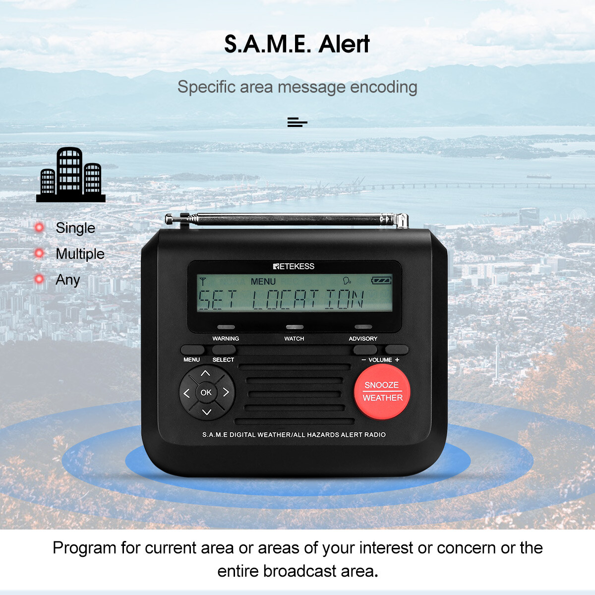 Retekess TR625 NOAA Emergency Weather Alert Radio with S.A.M.E ...