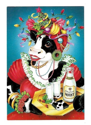 Vintage CARMEN MIRANDA COW Serving Mooet - Paper Moon Graphics ...