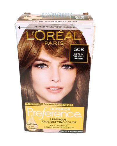 L’ OREAL PARIS 5CB-MEDIUM CHESTNUT BROWN - SUPERIOR PREFERENCE-NEW ...